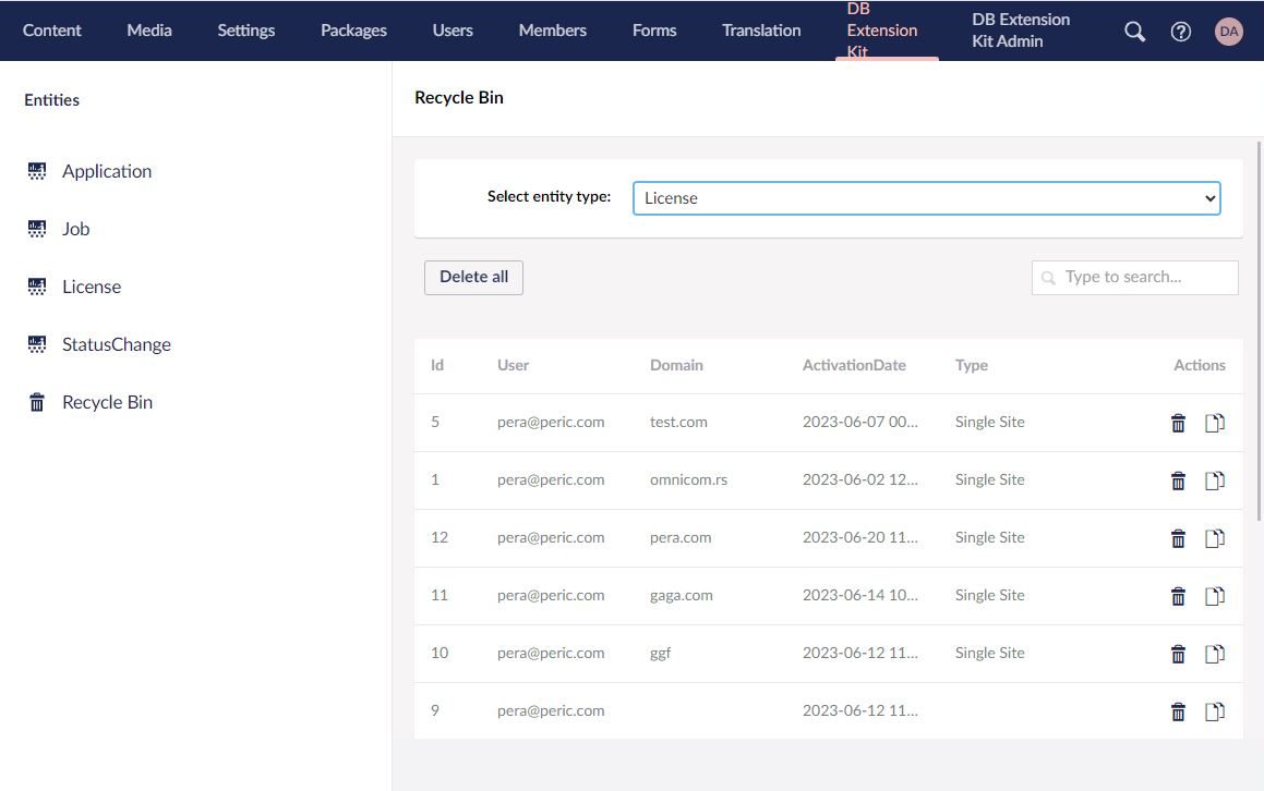 Umbraco Database Extension Kit